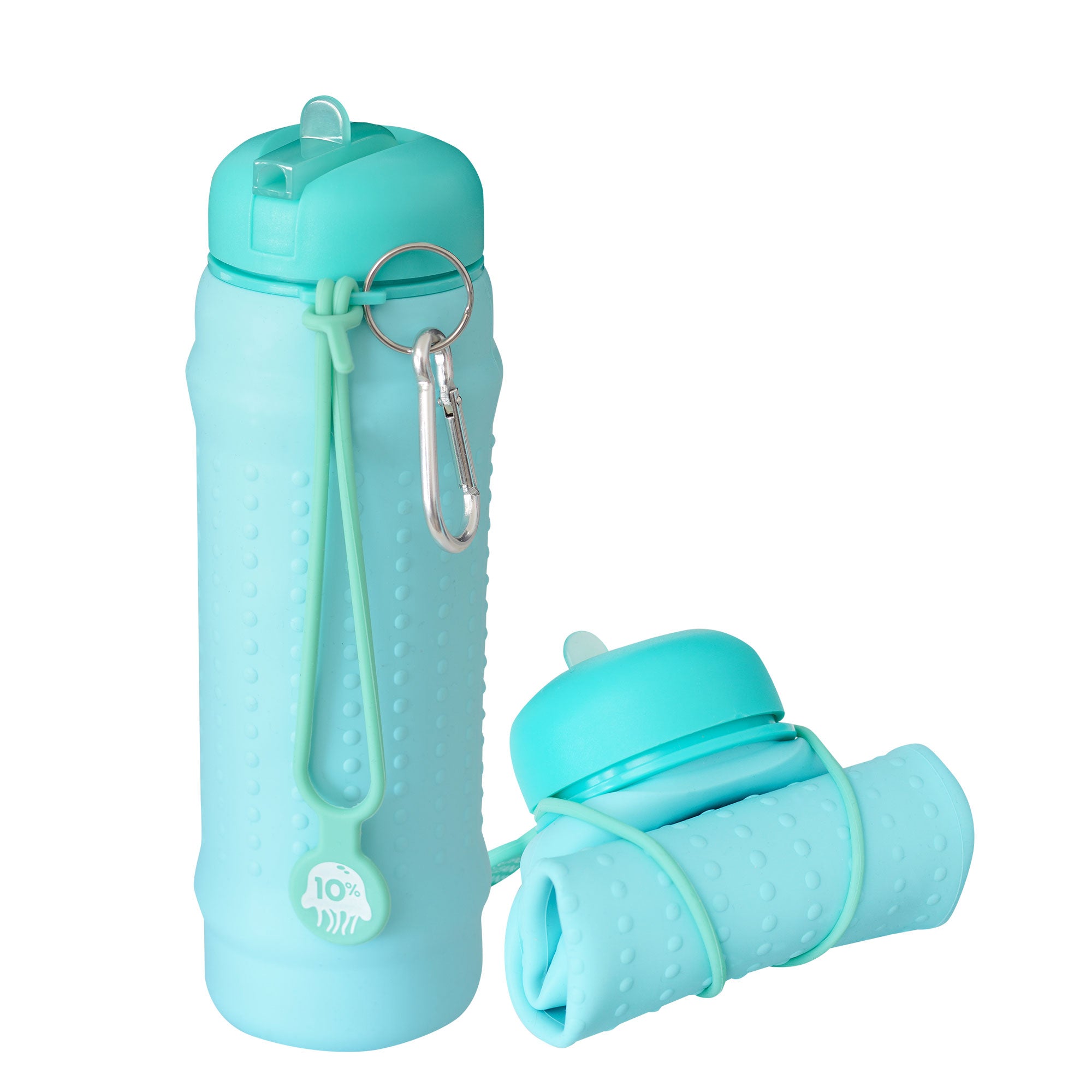 The roll small, collapsible and portable reusable water bottle.